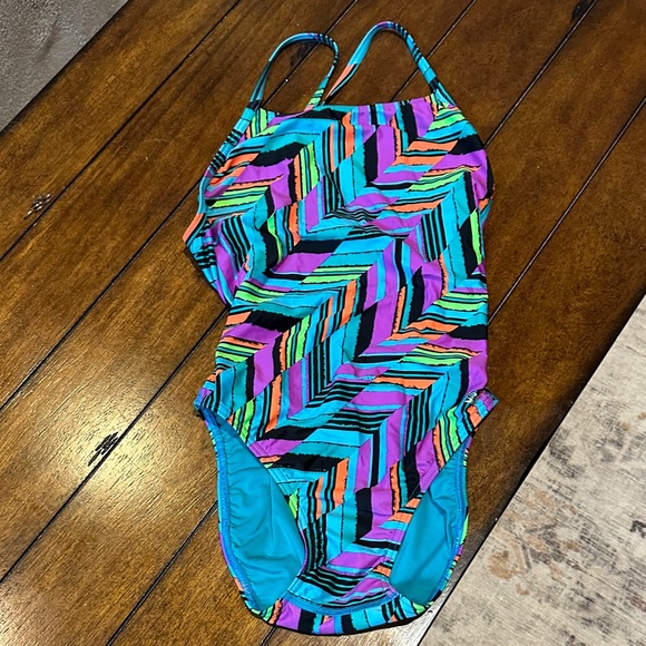 Speedo | Swim | Speedo Multicolor Chevron One Piece Swimsuit | Poshmark
